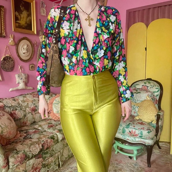 Victoria's Secret | Tops | Rare Spring Pattern Victorias Secret Gold ...